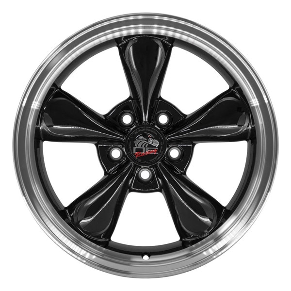 Fits Mustang Bullitt Wheels - FR01 17x8 Black Mustang Rims - SET