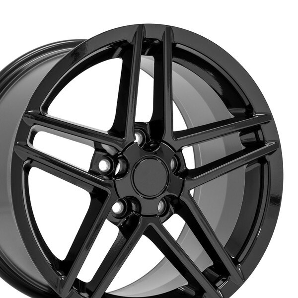 Corvette Wheel - C6 Z06 Rim - CV07A 17x9.5 Black Corvette Rim