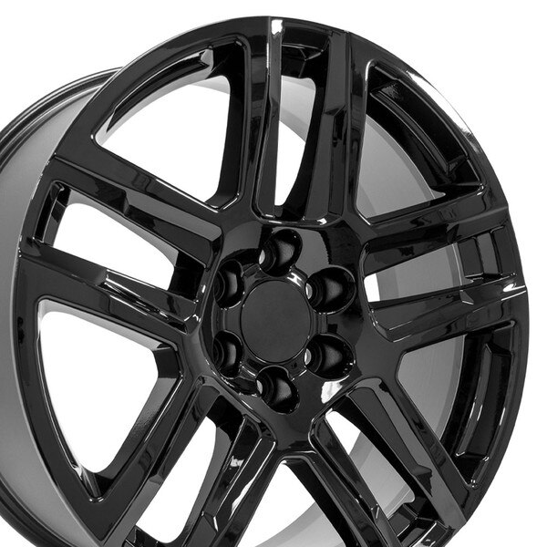 22-inch Black Rims fit Chevrolet Silverado 1500 - CV63 22x9 Replica Wheels