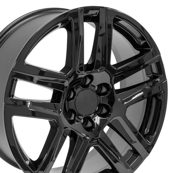 22-inch Black Rims fit Chevrolet Silverado 1500 - CV63 22x9 Replica Wheels