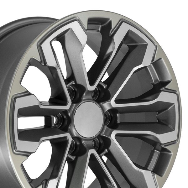 18-inch Satin Gunmetal Machined Face - Two Tone Rims fit Chevrolet ...