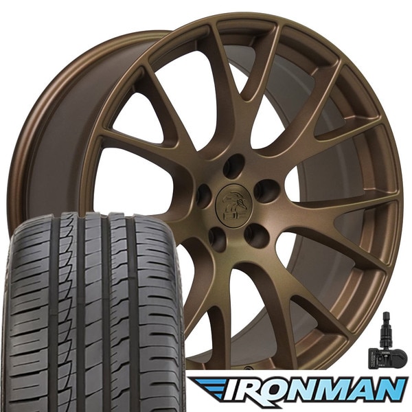 DG15 20" Wheels Tires TPMS fits Challenger Bronze Hellcat Replica Wheels