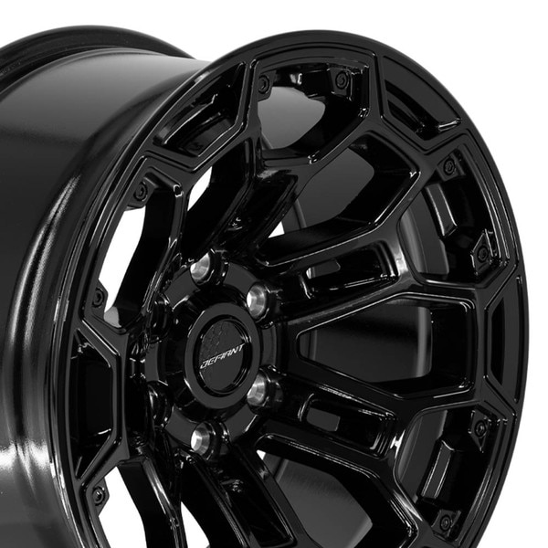18-inch Gloss Black Rims fit Ram 1500 DF03 18x9 Defiant Wheels SET