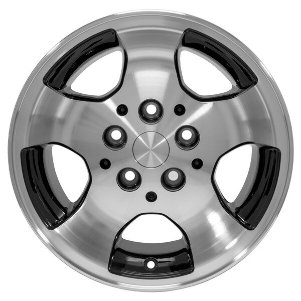 Fits Jeep Wrangler Wheel JP08 15x8 Black Machined Jeep Rim