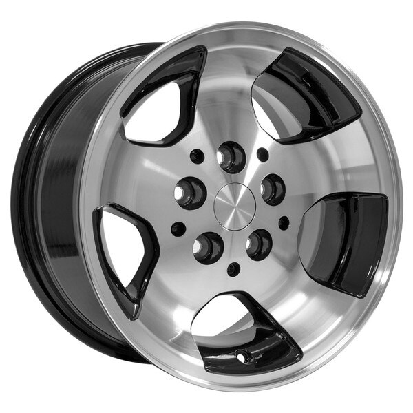 Fits Jeep Wrangler Wheel JP08 15x8 Black Machined Jeep Rim