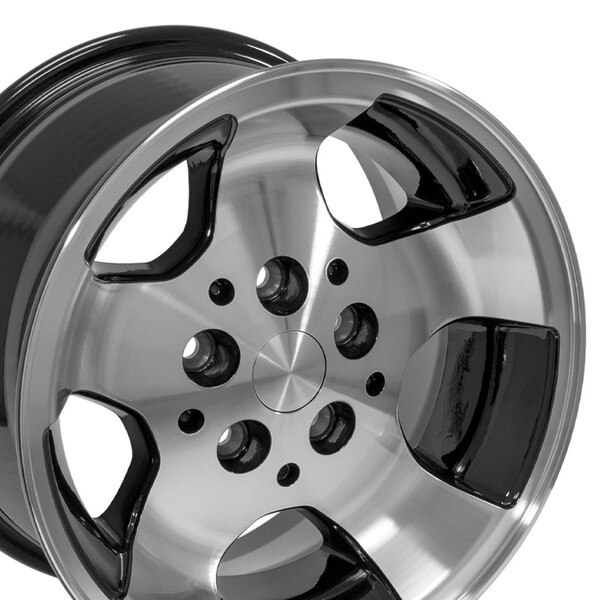 Fits Jeep Wrangler Wheel JP08 15x8 Black Machined Jeep Rim