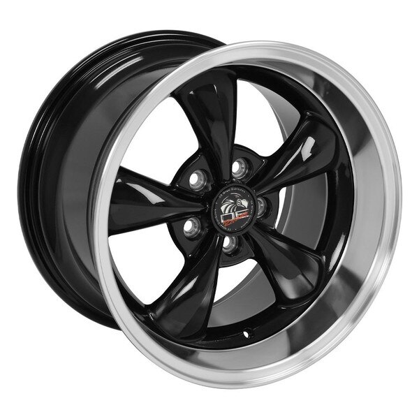 Fits Mustang Bullitt Wheels - FR01 Black Mustang Rims - Staggered