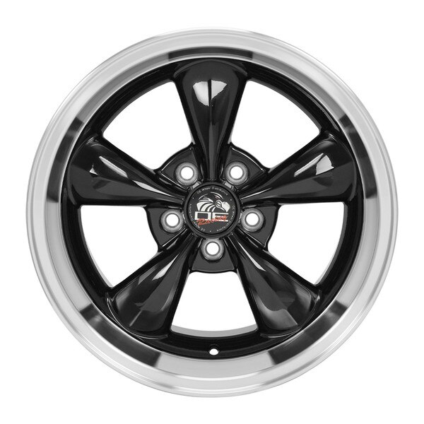 Fits Mustang Bullitt Wheels - FR01 Black Mustang Rims - Staggered