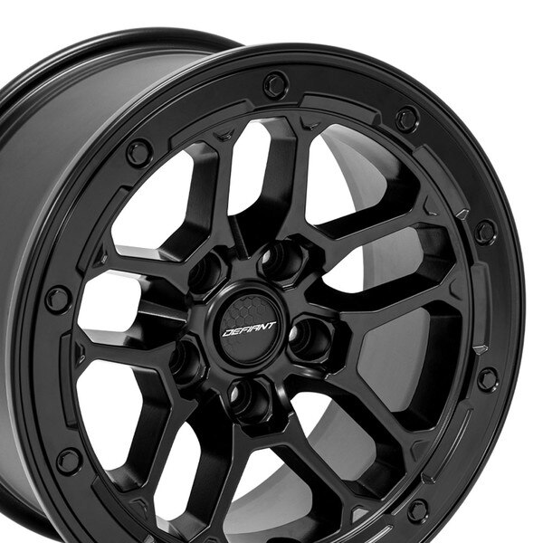 SET 17-inch Satin Black Rims fit Jeep Wrangler - DF01 17x8 Set of 5